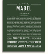 Mabel | Name Art Print – Name Stories
