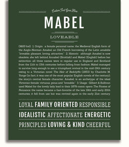 Mabel | Name Art Print – Name Stories