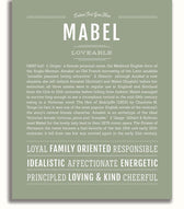 Mabel | Name Art Print – Name Stories