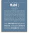 Mabel | Name Art Print – Name Stories