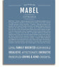 Mabel | Name Art Print – Name Stories