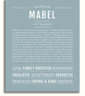 Mabel | Name Art Print – Name Stories