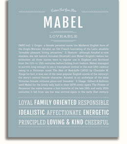 Mabel | Name Art Print – Name Stories