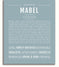 Mabel | Name Art Print – Name Stories