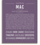 Mac | Name Art Print – Name Stories