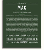Mac | Name Art Print – Name Stories