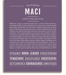 Maci | Name Art Print – Name Stories