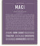 Maci | Name Art Print – Name Stories