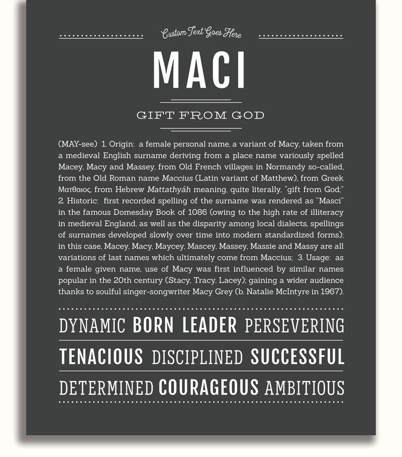 Maci | Name Art Print – Name Stories