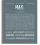 Maci | Name Art Print – Name Stories