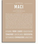 Maci | Name Art Print – Name Stories