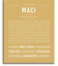 Maci | Name Art Print – Name Stories