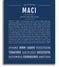 Maci | Name Art Print – Name Stories