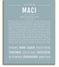 Maci | Name Art Print – Name Stories