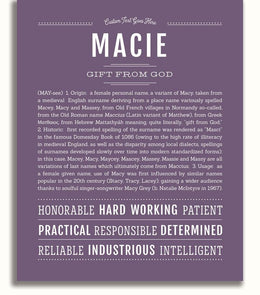 Macie | Name Art Print – Name Stories