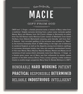 Macie | Name Art Print – Name Stories