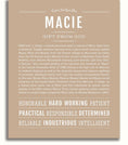 Macie | Name Art Print – Name Stories