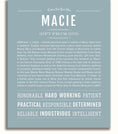 Macie | Name Art Print – Name Stories