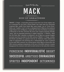 Mack | Name Art Print – Name Stories