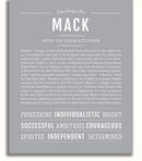Mack | Name Art Print – Name Stories