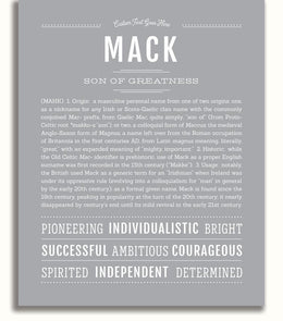 Mack | Name Art Print – Name Stories