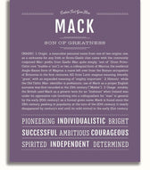Mack | Name Art Print – Name Stories