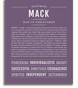 Mack | Name Art Print – Name Stories