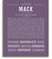 Mack Personalized Name Meaning Art Prints – Name Stories