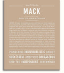 Mack | Name Art Print – Name Stories