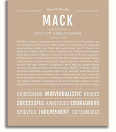 Mack | Name Art Print – Name Stories