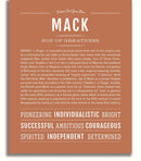 Mack | Name Art Print – Name Stories