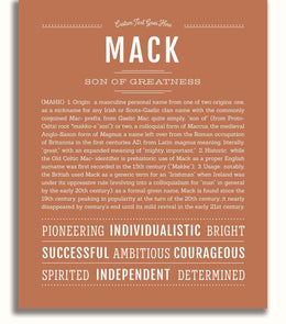 Mack | Name Art Print – Name Stories