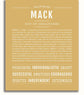 Mack Personalized Name Meaning Art Prints – Name Stories