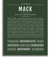 Mack | Name Art Print – Name Stories