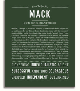Mack | Name Art Print – Name Stories