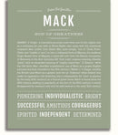 Mack | Name Art Print – Name Stories