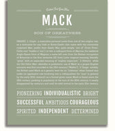 Mack | Name Art Print – Name Stories