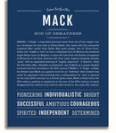 Mack | Name Art Print – Name Stories