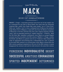 Mack | Name Art Print – Name Stories