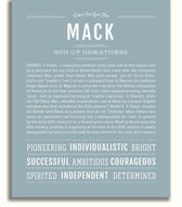 Mack | Name Art Print – Name Stories