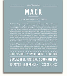 Mack | Name Art Print – Name Stories