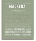 Mackenzi | Name Art Print – Name Stories