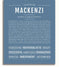 Mackenzi Personalized Name Meaning Art Prints – Name Stories