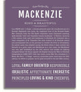 Mackenzie | Name Art Print – Name Stories