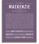 Mackenzie | Name Art Print – Name Stories