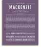 Mackenzie Personalized Name Meaning Art Prints – Name Stories
