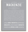 Mackenzie | Name Art Print – Name Stories