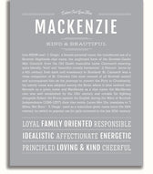 Mackenzie | Name Art Print – Name Stories
