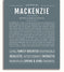 Mackenzie | Name Art Print – Name Stories