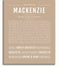 Mackenzie | Name Art Print – Name Stories